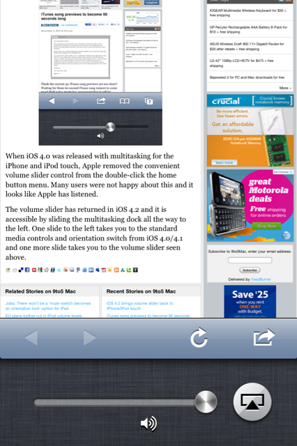 iOS 4.2 brings volume slider back to iPhone/iPod touch - 9to5Mac
