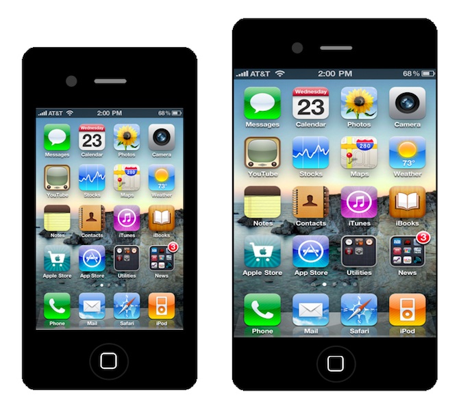 This is how a 4.7-inch iPhone 5 would measure up against 3.5-inch ...