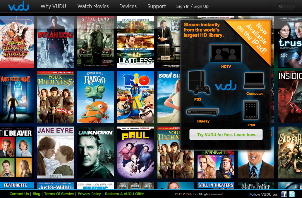 Vudu avoids Apple's revenue sharing model with iPad compatible web app ...