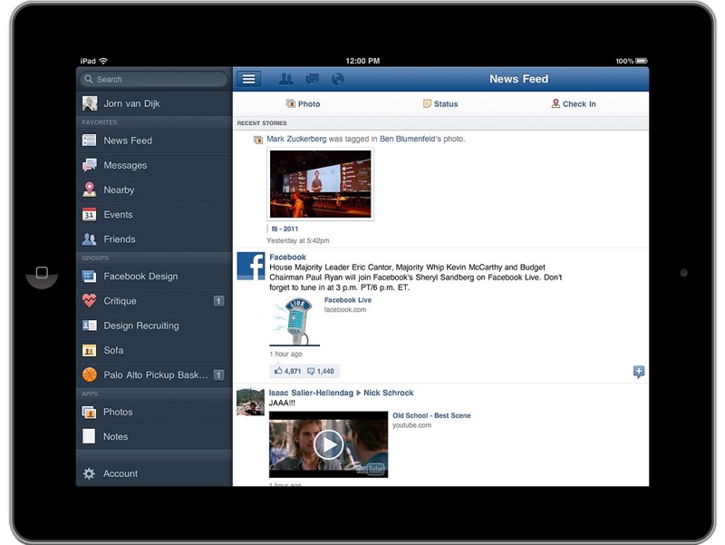 Facebook for iPad app goes live, we go hands-on: Chat, AirPlay, full ...