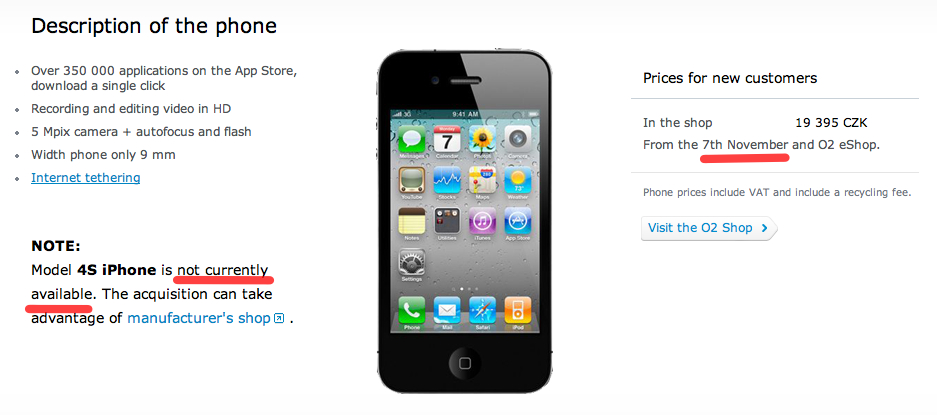 Czech carrier dropping all iPhone models, iPhone 4S included, over ...