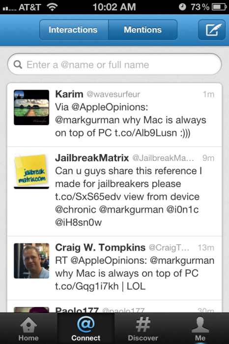 Twitter's all-new iPhone app: Revamped UI, new Connect menu, snappier ...