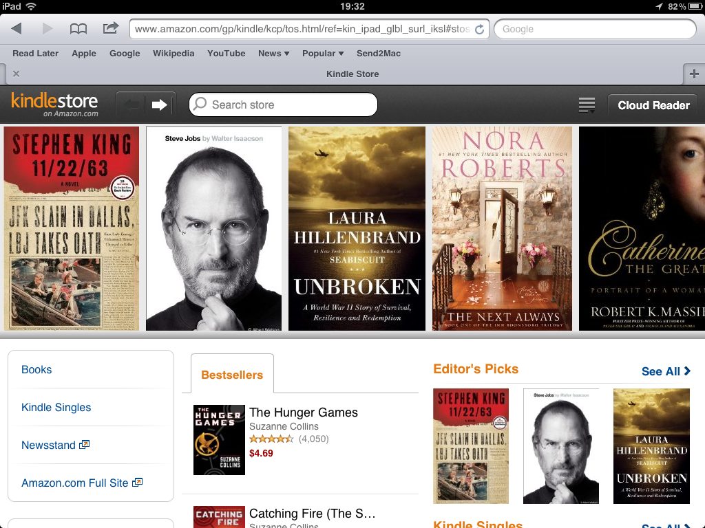 Amazon launches iPad Kindle Store on the web, feels like a native app ...
