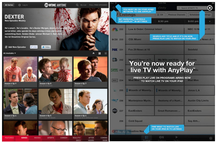 Showtime begins streaming video to iPad as Comcast rolls out 'AnyPlay ...
