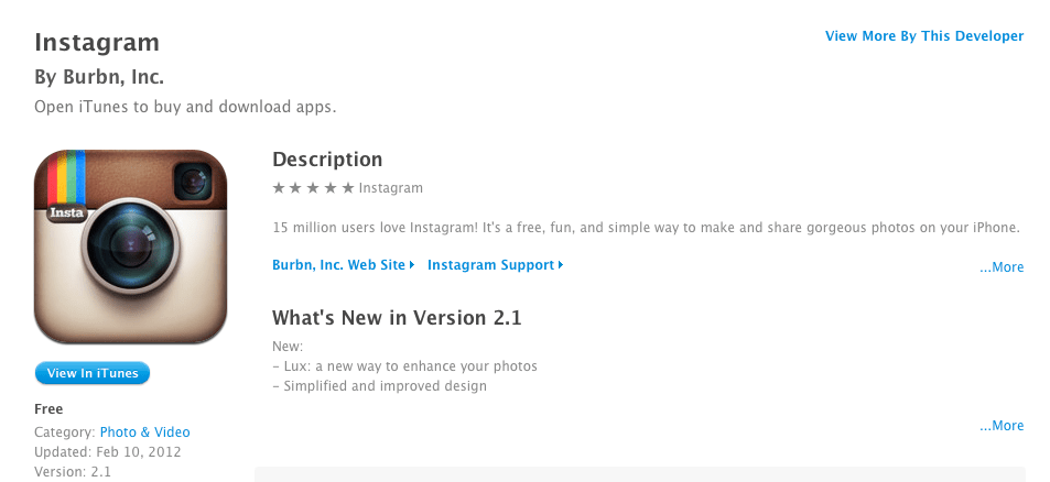 Instagram v2.1: Apple's 2011 'App of the Year' has new UI ...