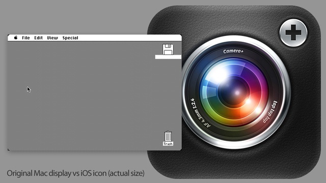 One Retina Display icon has many more pixels than a whole original ...
