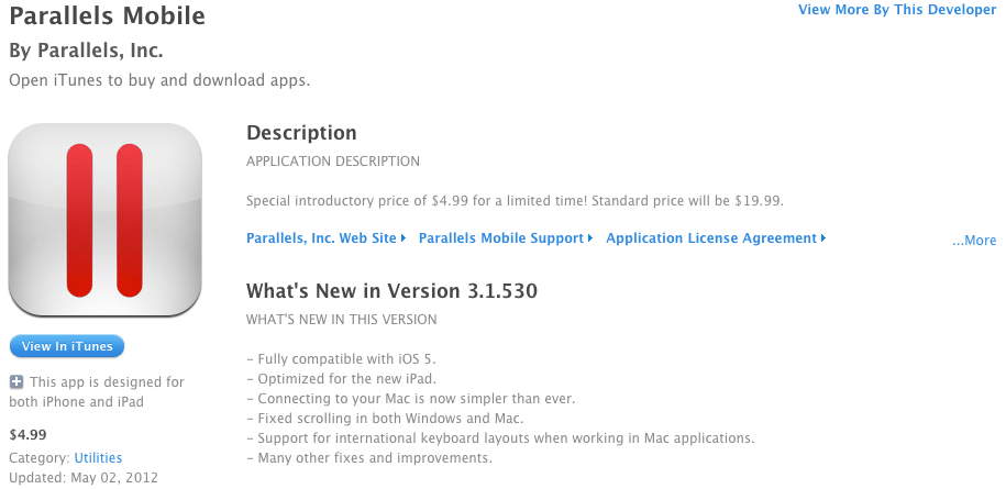 Parallels app is now iPad Retina-optimized with iOS 5 compatibility ...