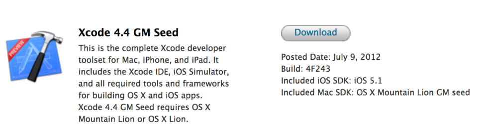 Apple releases OS X Mountain Lion Golden Master to Developers, Xcode 4.4 - 9to5Mac