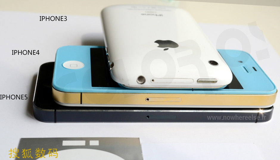 Comparison photos of next-gen iPhone design, iPhone 4S, iPhone 3GS ...