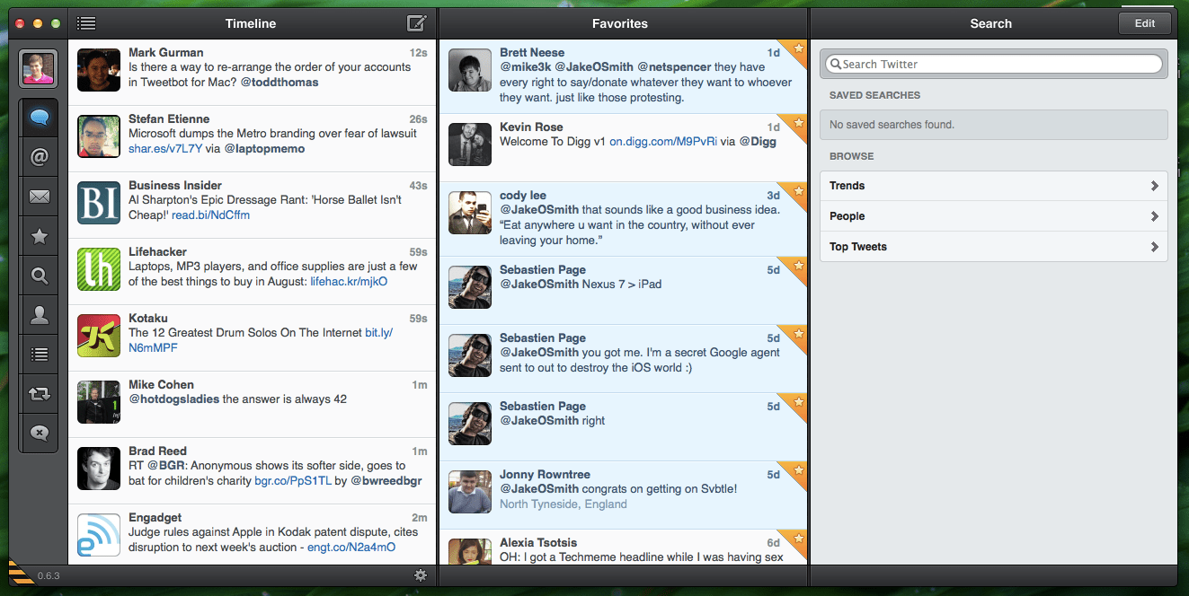 Tweetbot for Mac alpha updated with Tweetdeck-like columns, menu bar icon, improved ...