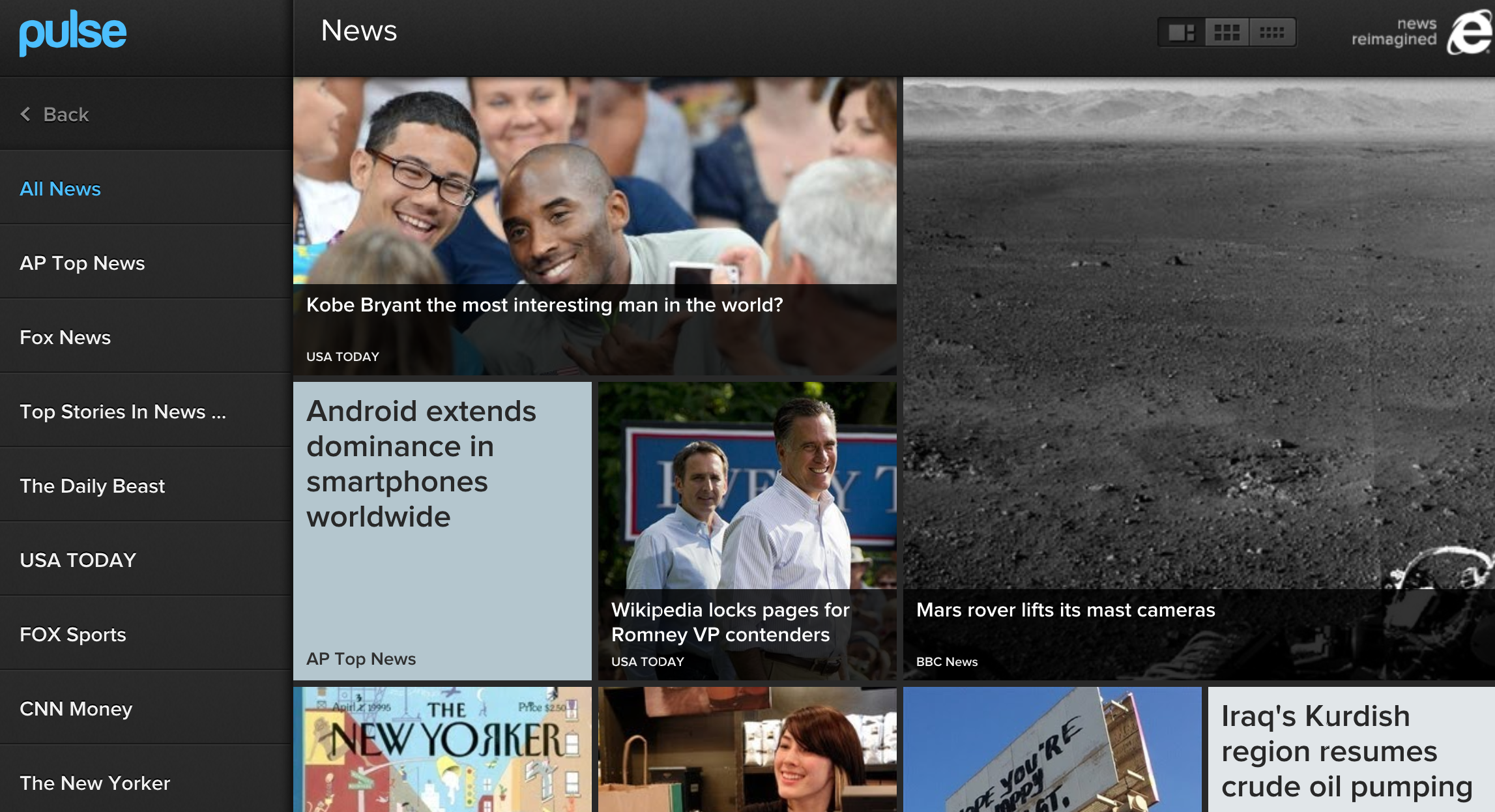Pulse, a premier iOS news reader, comes to computers through web ...