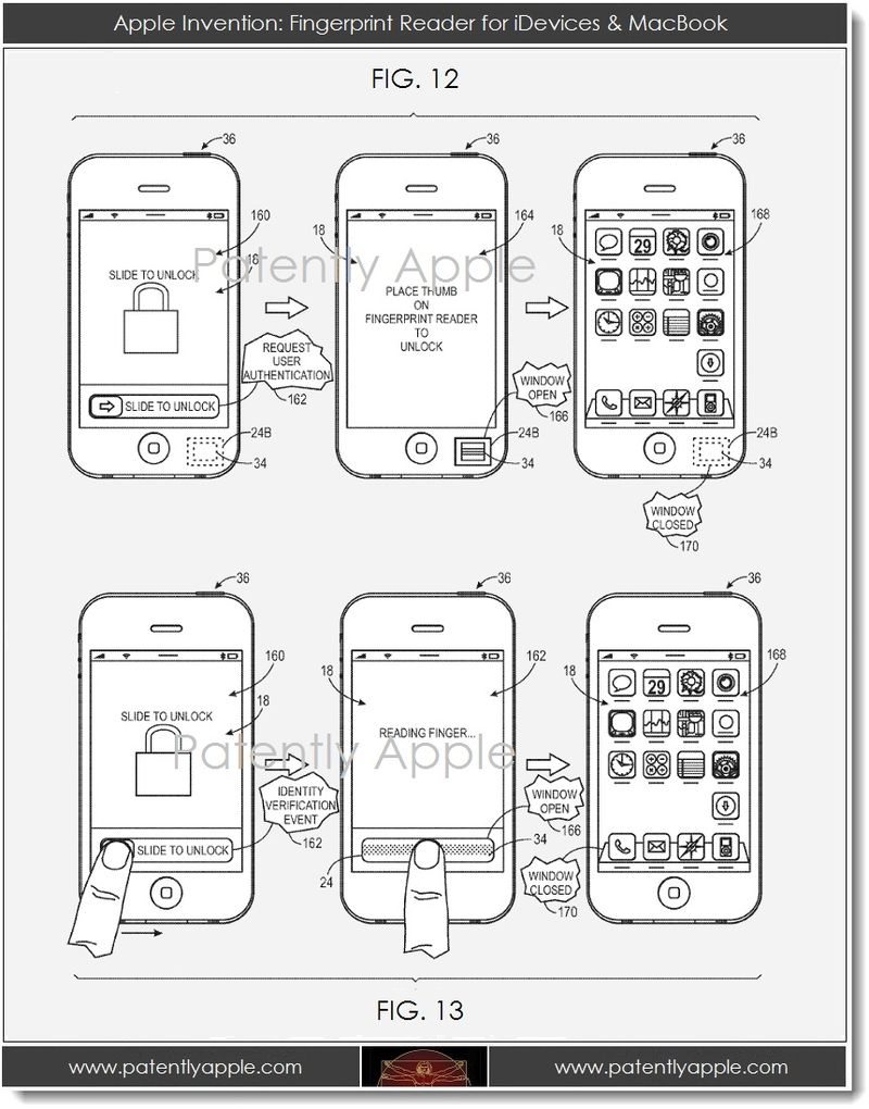 Apple patent covers hidden biometric sensor, fingerprint tech for ...