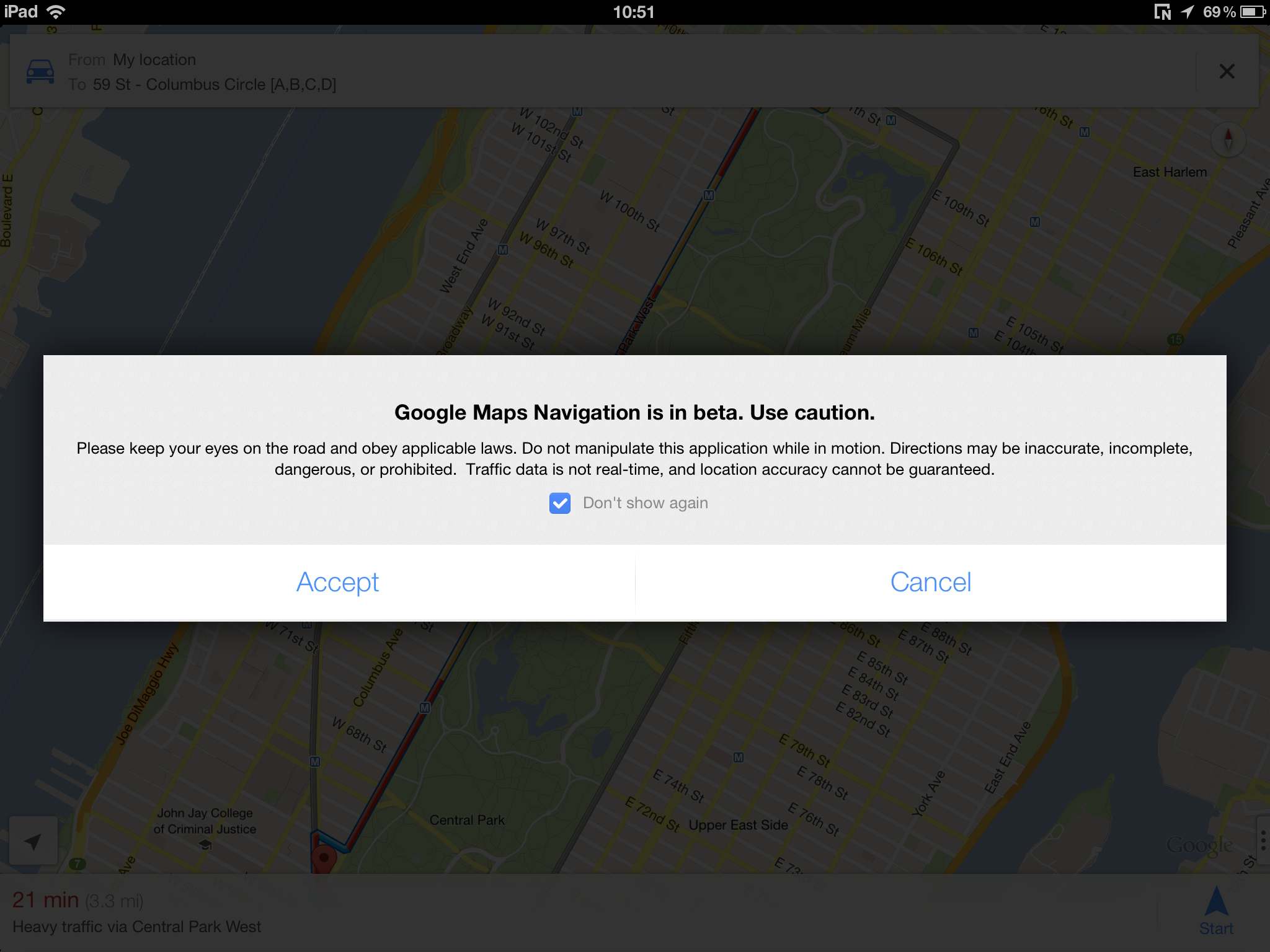 Known jailbreak tweak FullForce makes full screen Google Maps run well ...