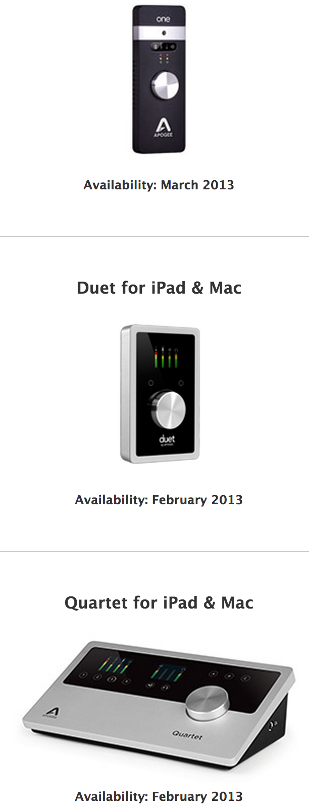 NAMM: Apogee updates USB interfaces with iPad support, Mackie launches ...