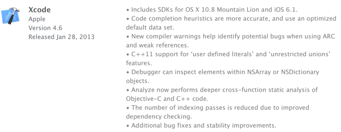 Apple updates Xcode with iOS 6.1, OS X 10.8 SDKs, improved code ...