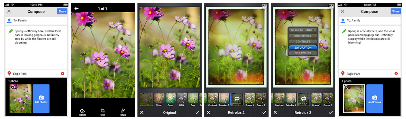 Google+ iOS app updated with Snapseed editing features, new profile ...