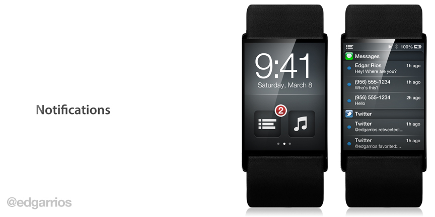 More interesting iWatch concepts imagine iOS on the smaller screen ...