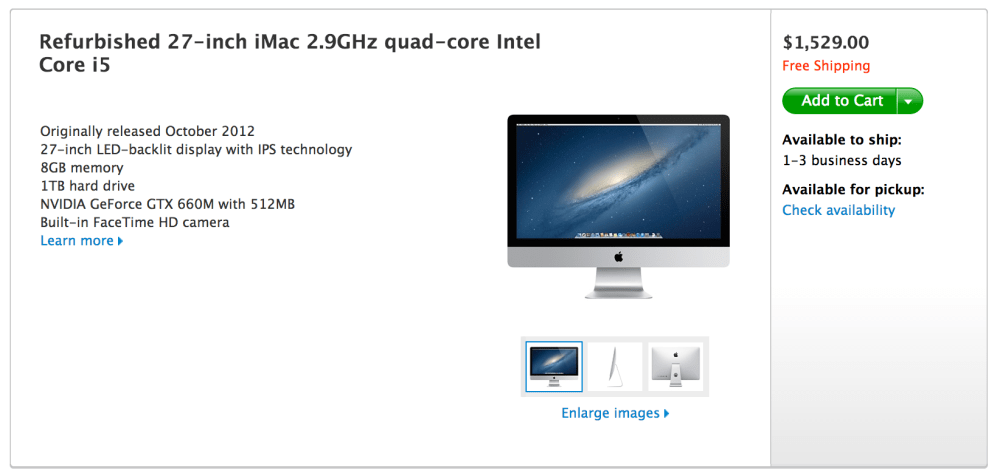 Apple's 27-inch iMacs hit the refurb store but you can often get a new ...