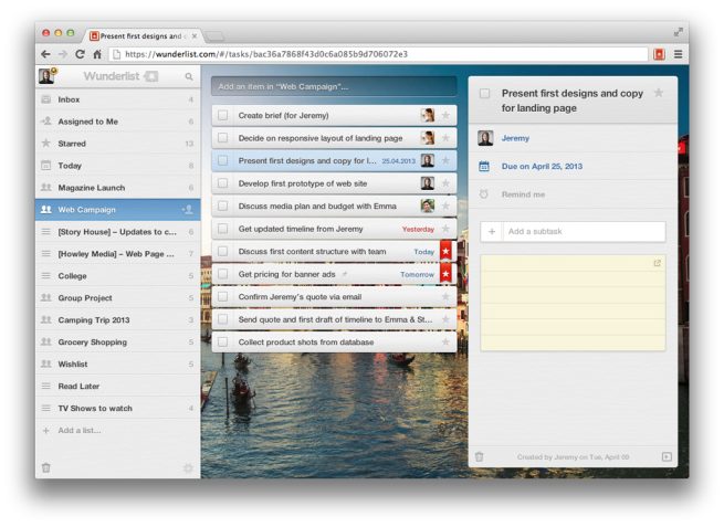 Wunderlist 'Pro' arrives today with new team collaboration features for ...