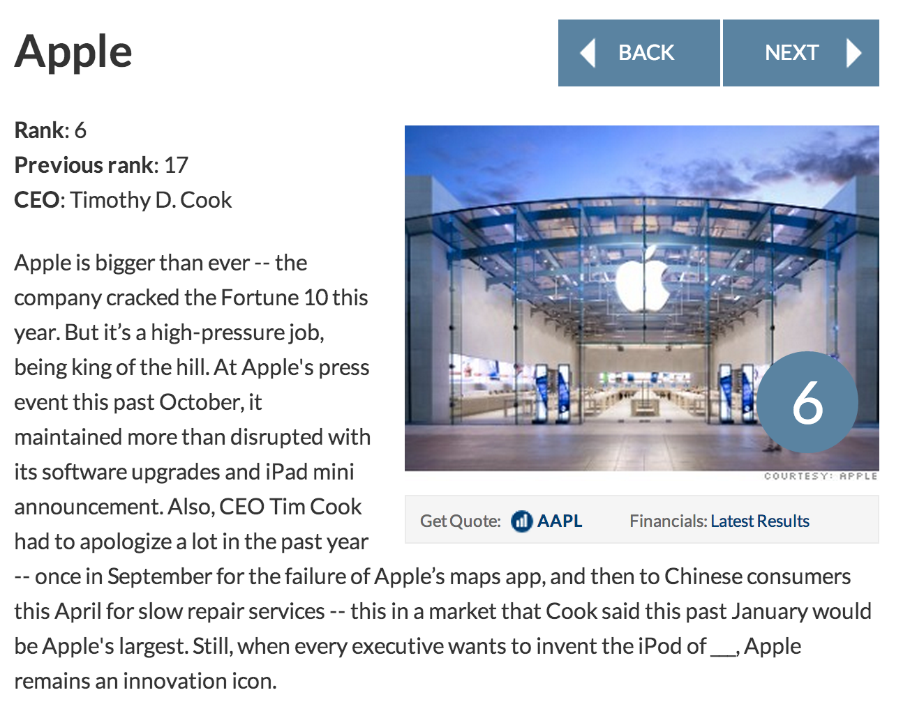 Apple jumps 11 places to land at #6 in Fortune 500, first time in top ...