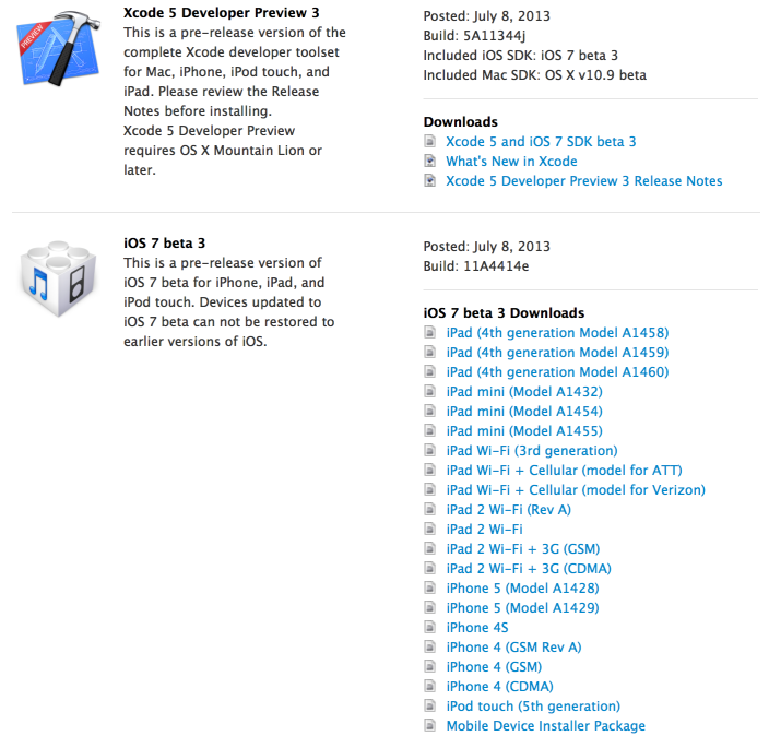 iOS 7 beta 3 seeded to developers: UI, Safari, Calendar, Music, App ...