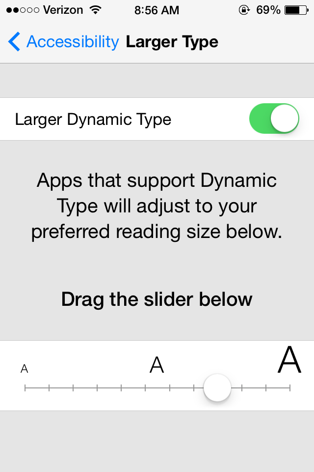 iOS 7 How-to: Make text more readable/larger on your iPad and iPhone ...