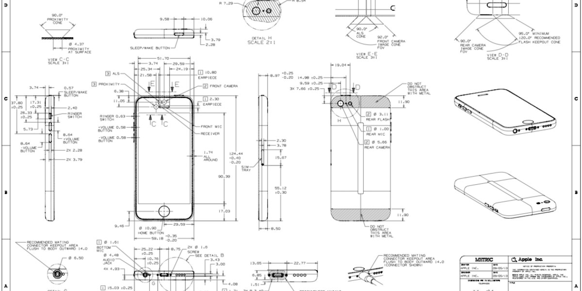 Designing an iPhone 5c/5s case? Here are your official Apple schematics ...