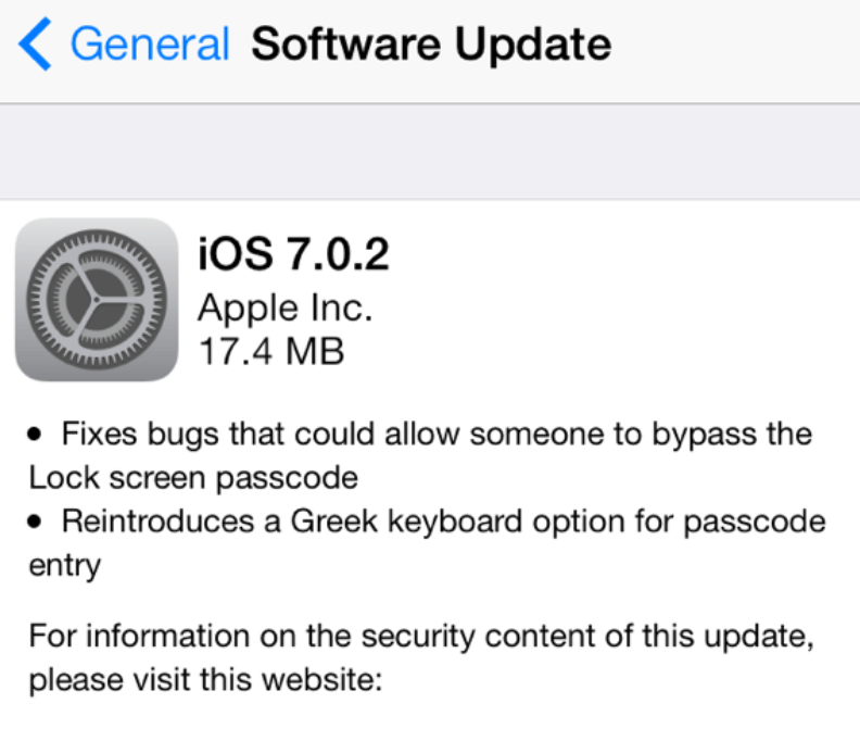 Apple releases iOS 7.0.2 with fix for Lock screen passcode bypass flaw ...