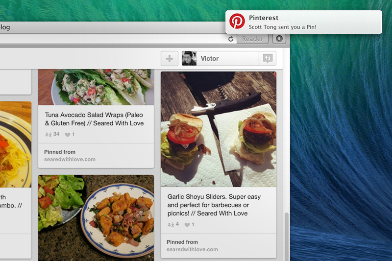 Pinterest adds Safari Push Notifications for OS X Mavericks - 9to5Mac