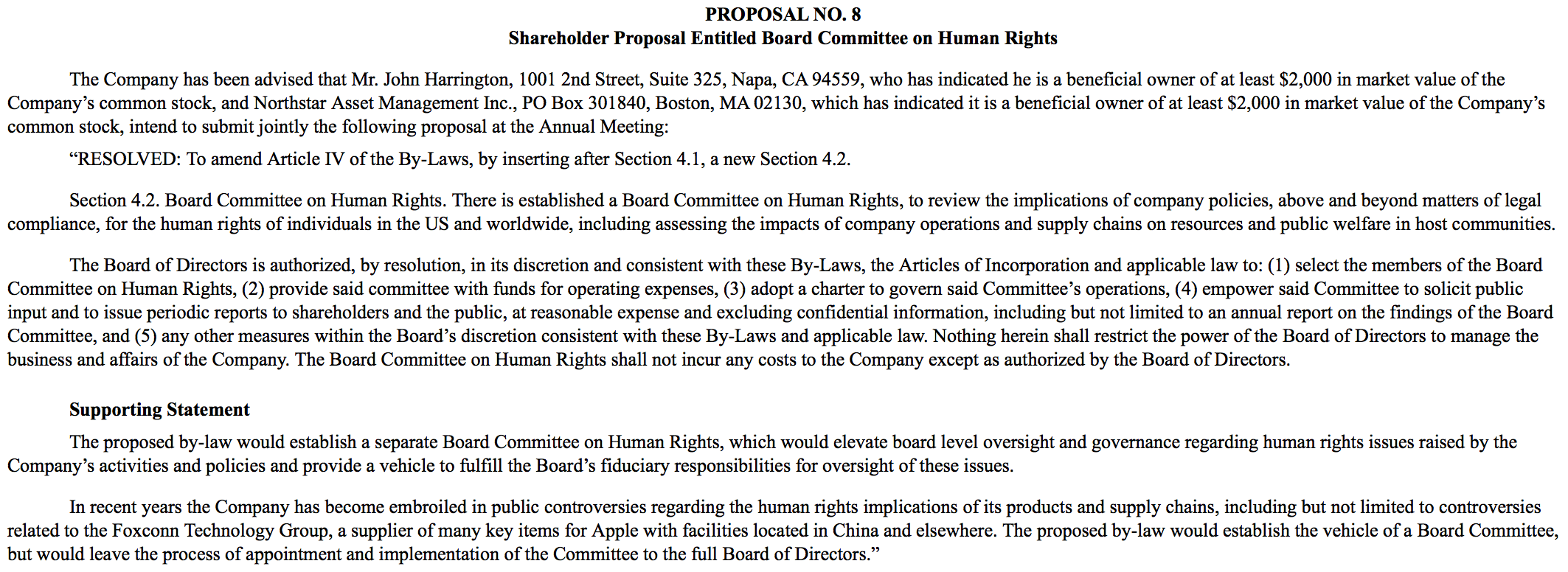 Apple issues Preliminary Proxy Statement, urges shareholders to vote ...