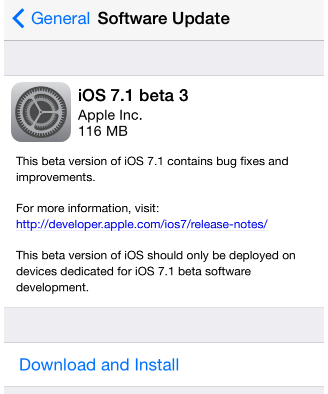 Apple releases iOS 7.1 beta 3 to developers with UI tweaks, bug fixes, more - 9to5Mac