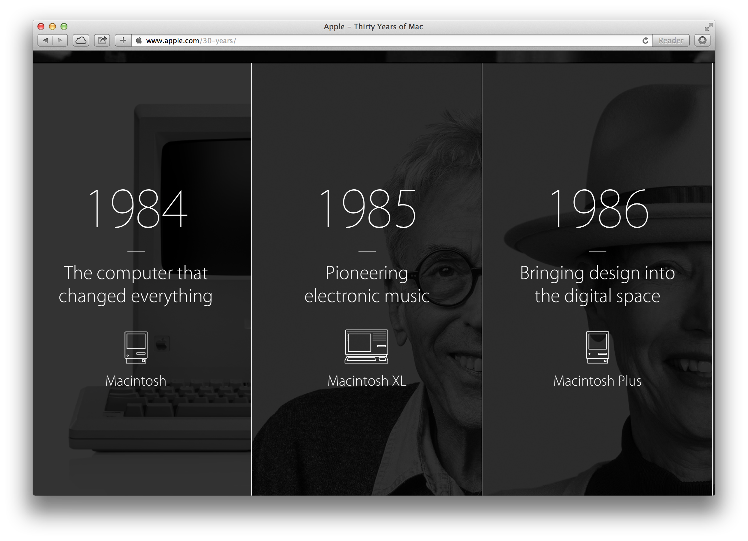 Apple takes over its homepage to celebrate 30 years of Mac, with ...