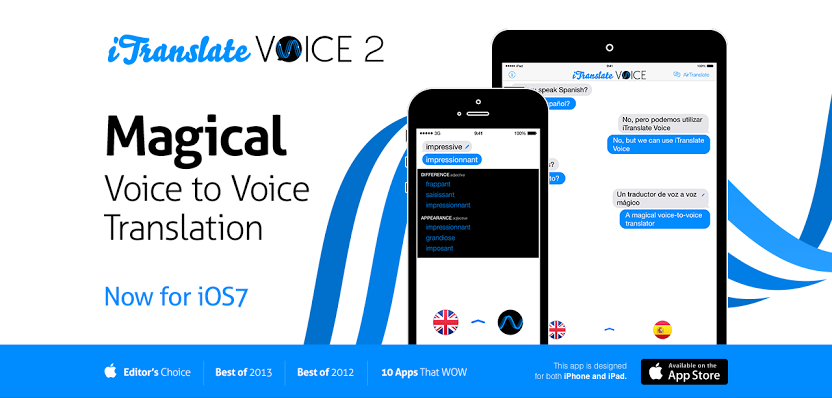 Sonico Mobile releases iTranslate Voice 2 with iOS 7 redesign and more ...