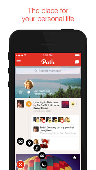Path social networking app finally updated to version 3.4 with new ...
