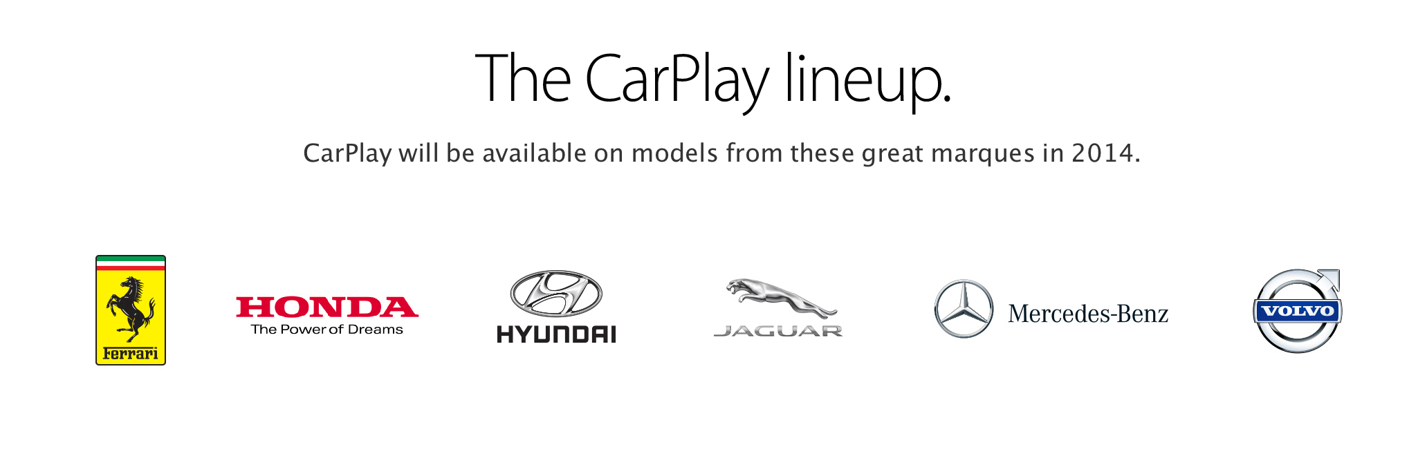 Apple rebrands iOS in the Car as CarPlay, compatible vehicles launching ...