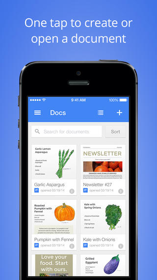 Google launches Google Docs and Sheets apps for iPhone and iPad, Slides ...