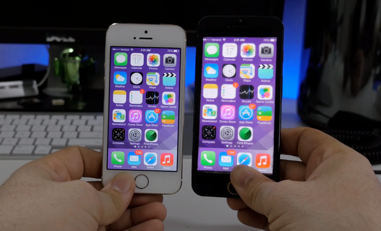 This is what iOS looks like on a 4.7-inch iPhone 6 display (4K video ...