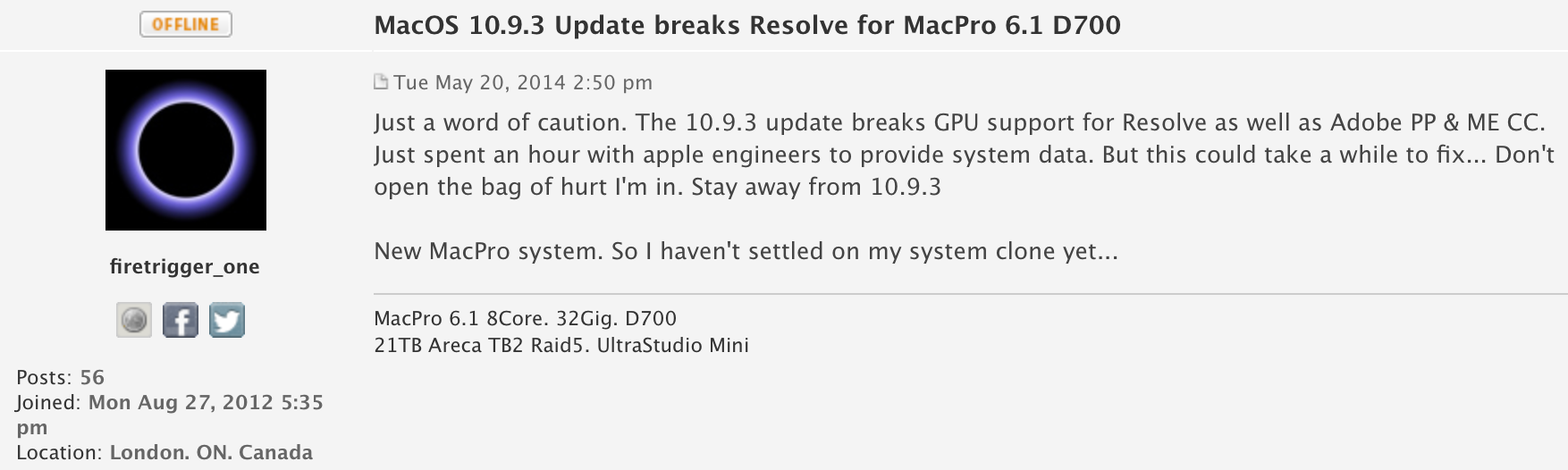 OS X 10.9.3 breaking Mac Pro graphics card compatibility with critical ...