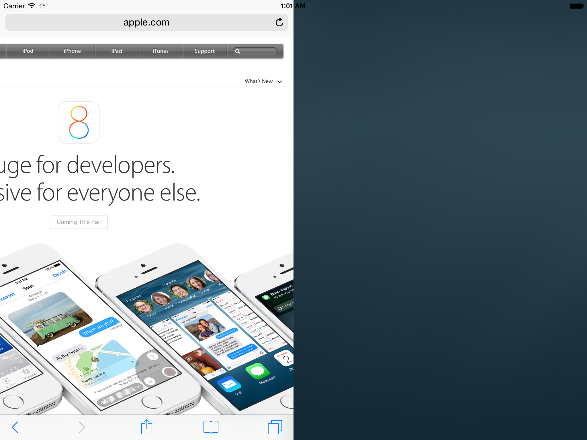 Here's the iPad split-screen app mode Apple is working on in iOS 8 ...