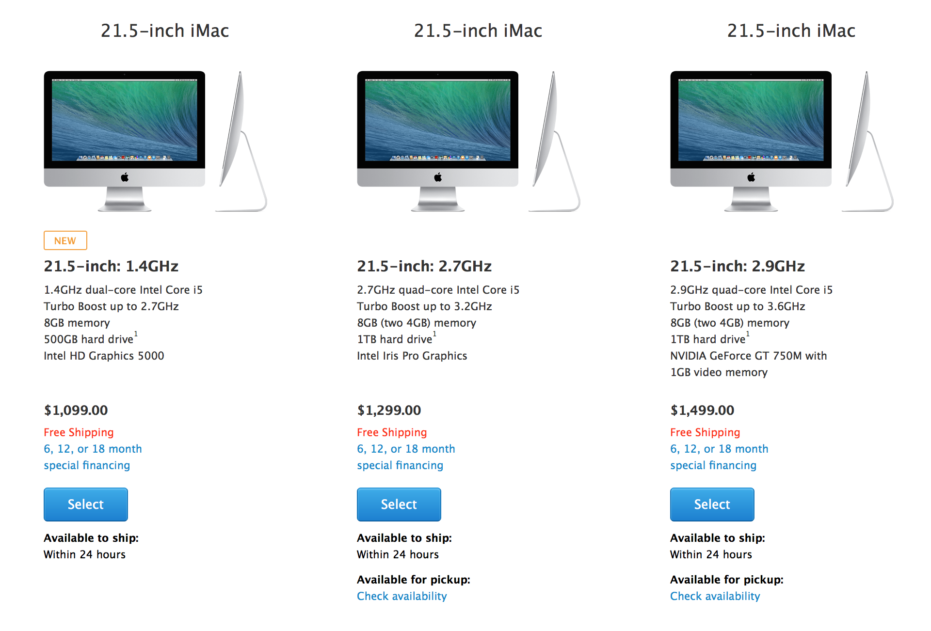 Apple releases new cheaper iMac with low-end processor, priced at $1099 ...