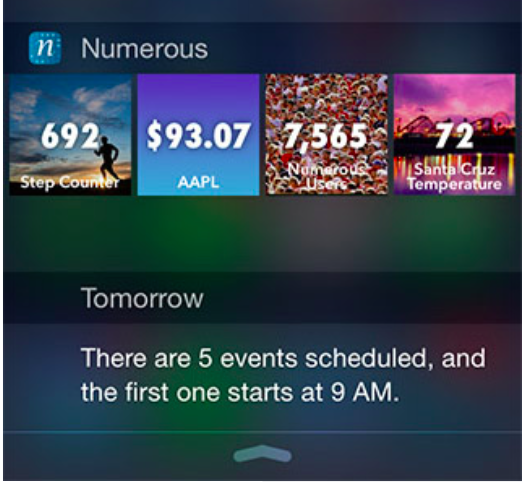 iPhone app Numerous previews iOS 8 Notification Center integration ...