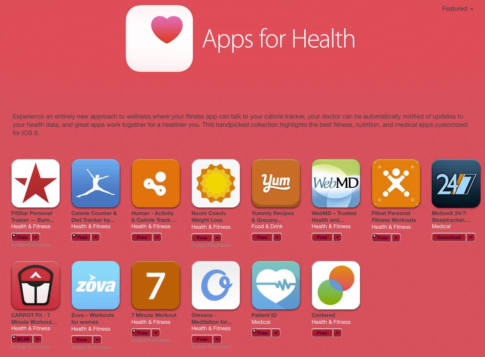 'Apps for Health' section hits App Store following Apple's release of ...