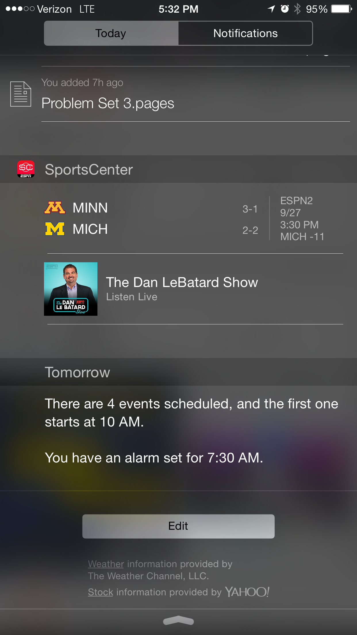 iOS 8's Notification Center gets a new useful widget: ESPN SportsCenter ...