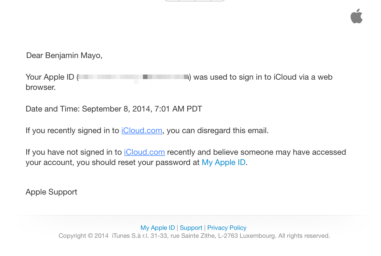 Apple now sending email notifications when users sign in to iCloud.com ...