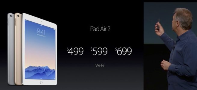iPad Air 2 pricing & availability: starts at $499, preorder Oct. 17 ...