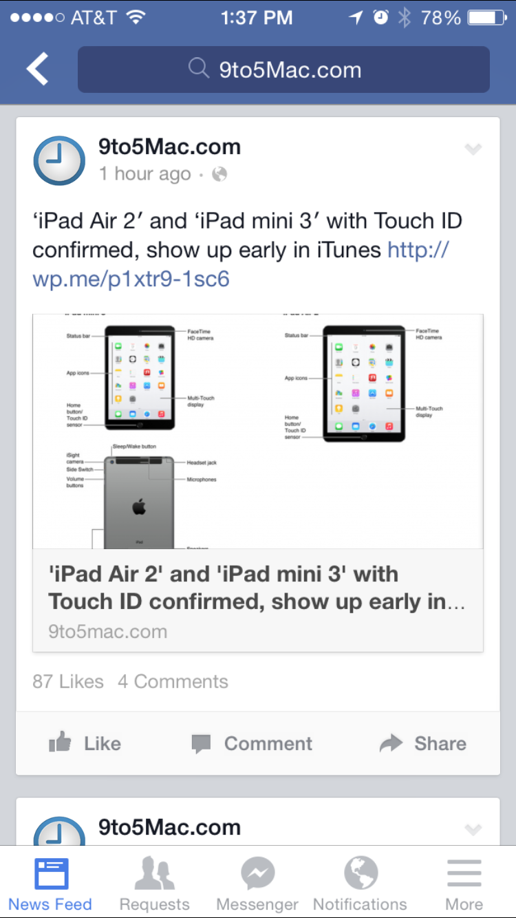 Facebook and YouTube release iPhone 6/Plus app updates - 9to5Mac
