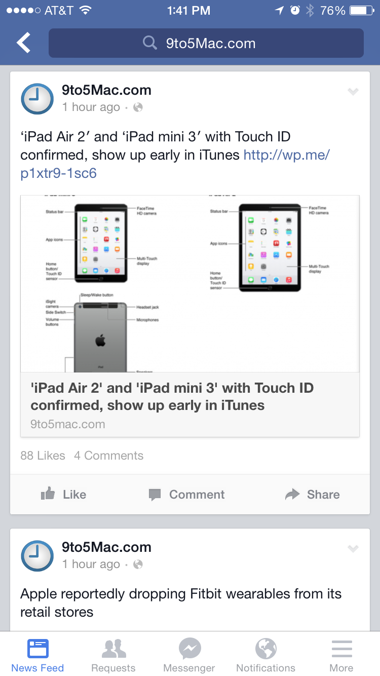 Facebook and YouTube release iPhone 6/Plus app updates - 9to5Mac