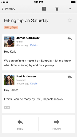 Gmail for iOS updated with support for iPhone 6 and 6 Plus display ...