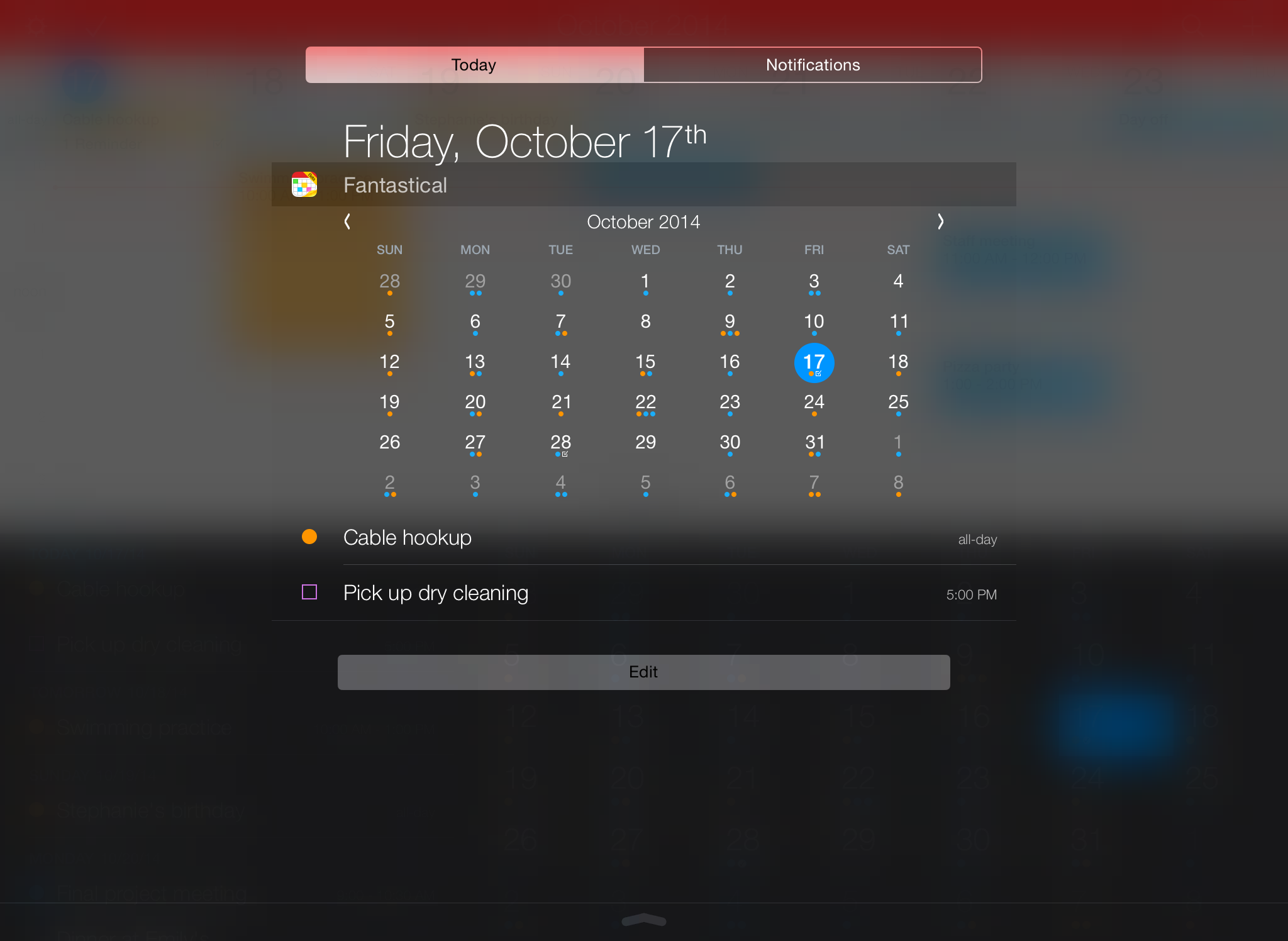 Fantastical for iOS updated w/ Today view widget, extension ...