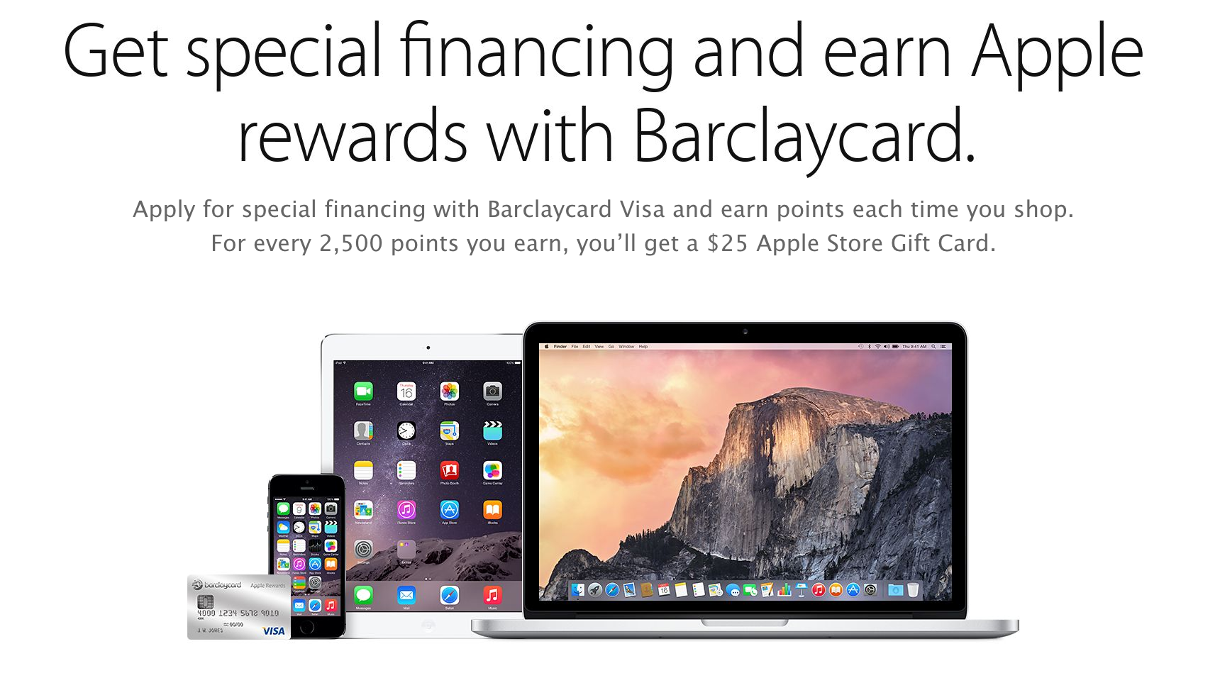 Apple & Barclaycard offer new Visa rewards card w/ Apple Store credit ...